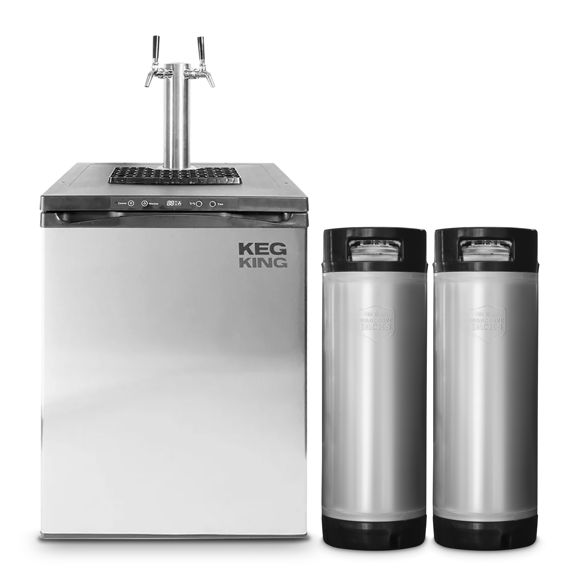 2 Tap Kegerator & 2 Kegs Keg Master Premium XL Keg King